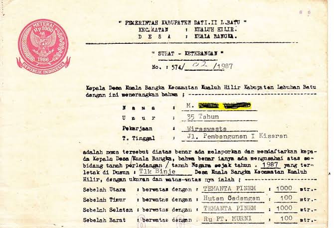 PENGUMUMAN : Surat Segel Tanah Tercecer ~ KITAMUDAMEDIA